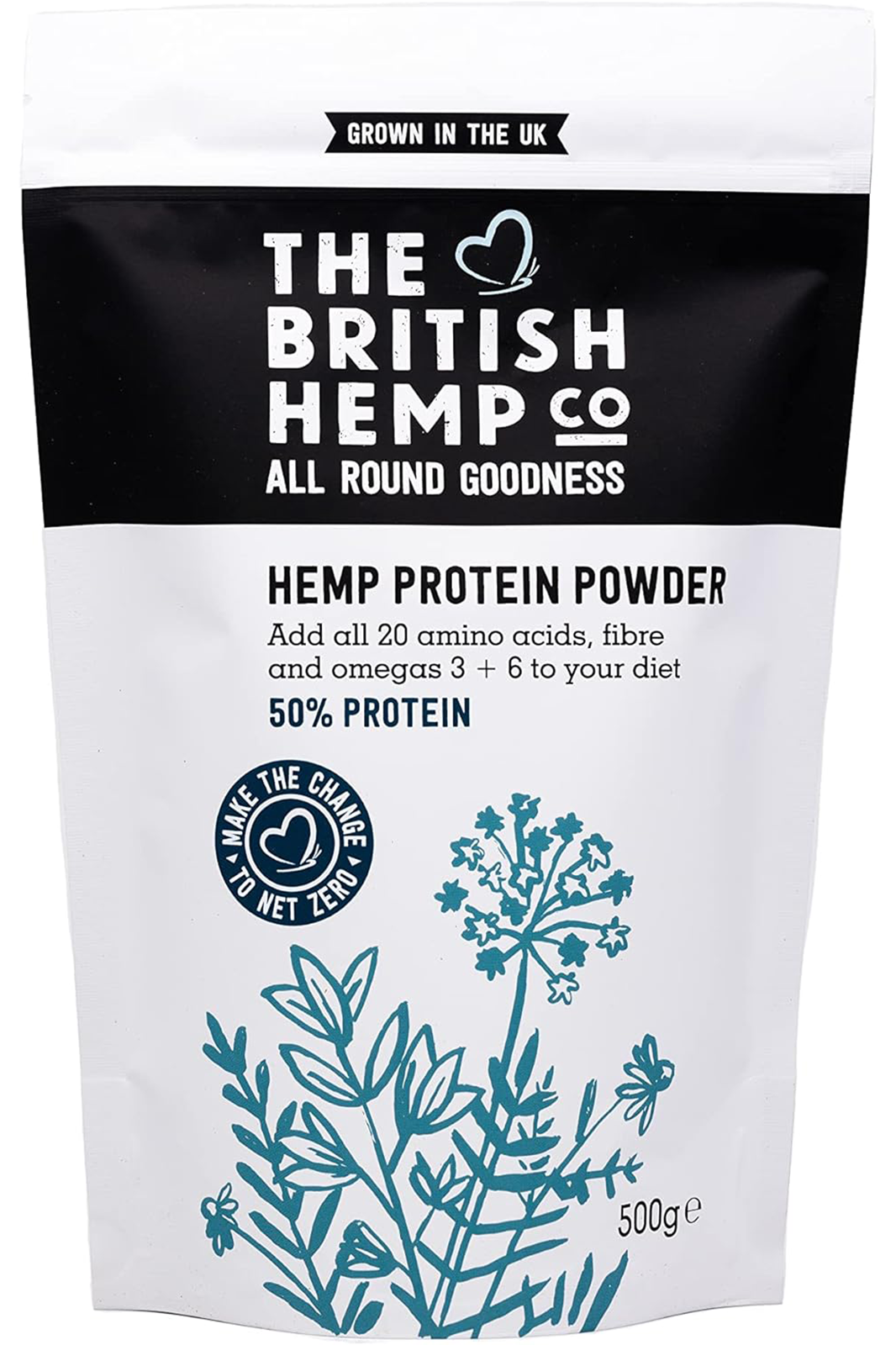 50% Hemp Protein Powder 500g (British Hemp Co) | Healthy Supplies