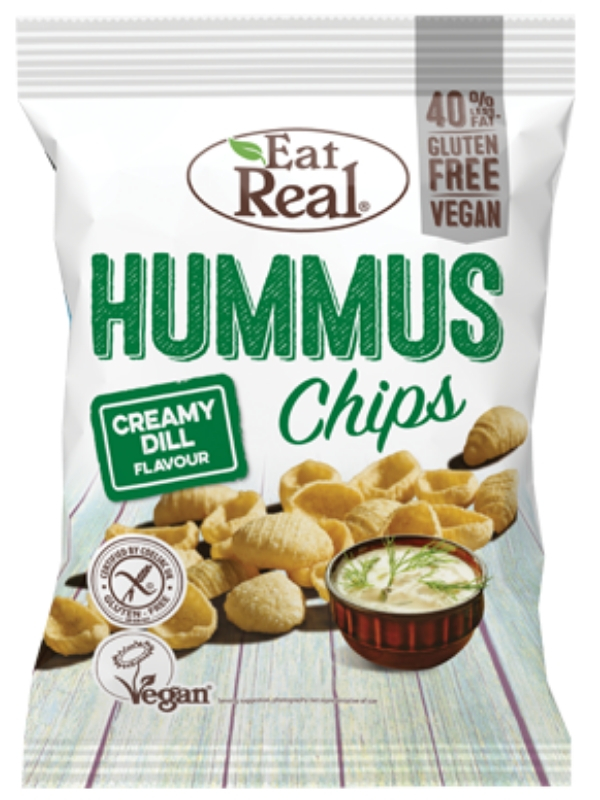 Hummus Chips Creamy Dill 135g (Eat Real) | Healthy Supplies