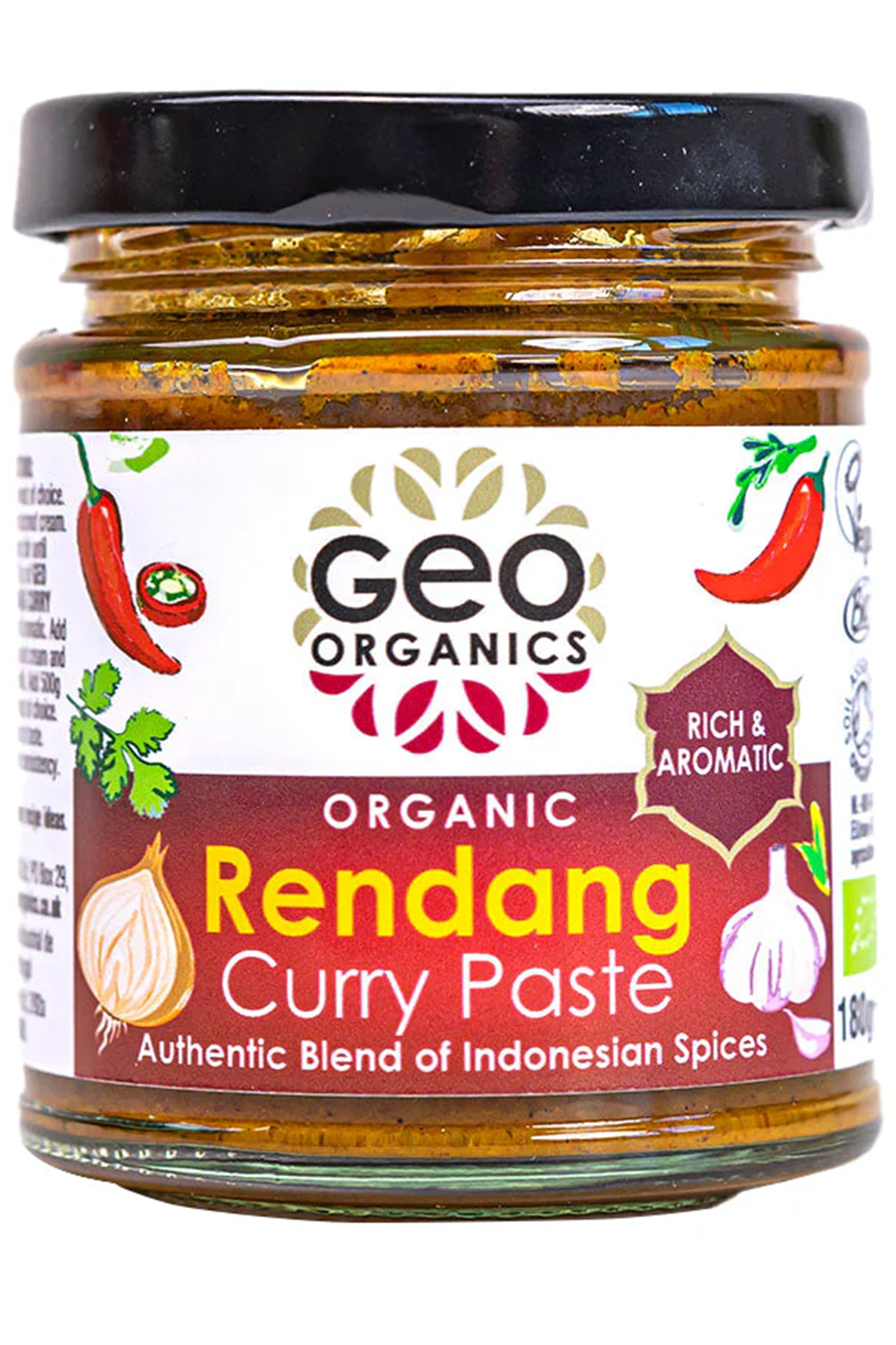 Organic Indonesian Rendang Curry Paste 180g (Geo Organics) | Healthy ...