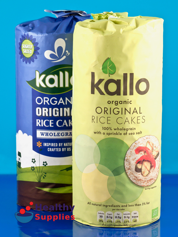 Kallo Organic Original Wholegrain Rice Cakes - Slightly Salted 130g ...