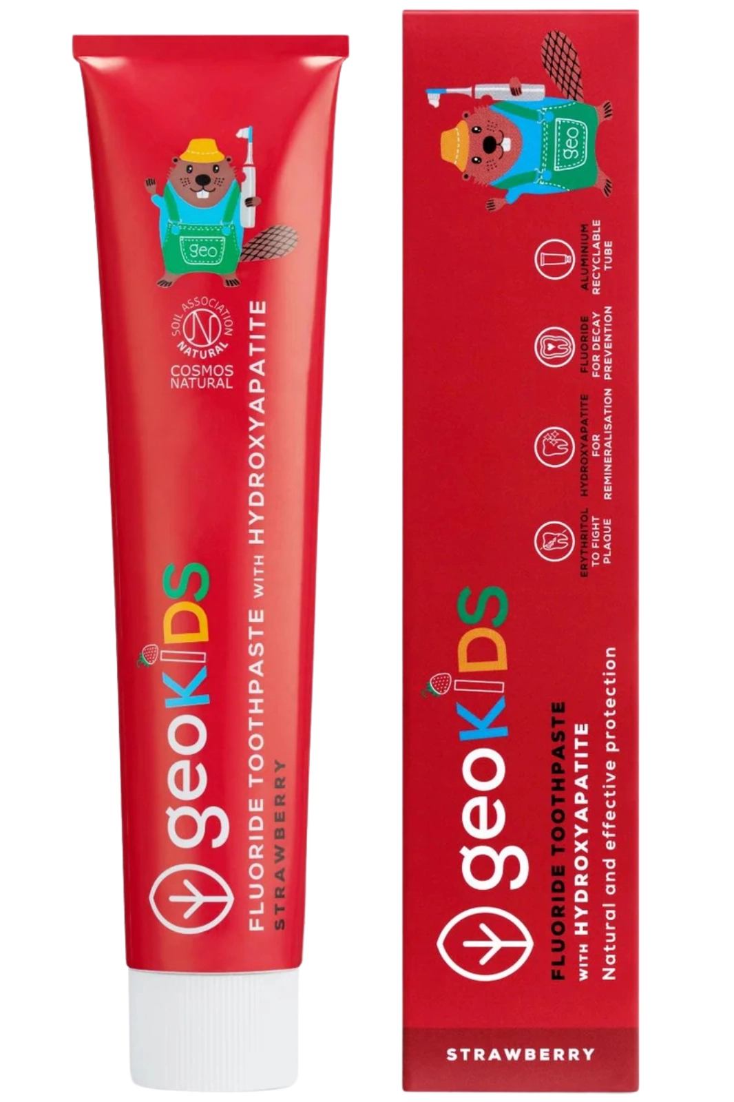 Kids Strawberry Toothpaste with Hydroxyapatite 75ml (Georganics ...