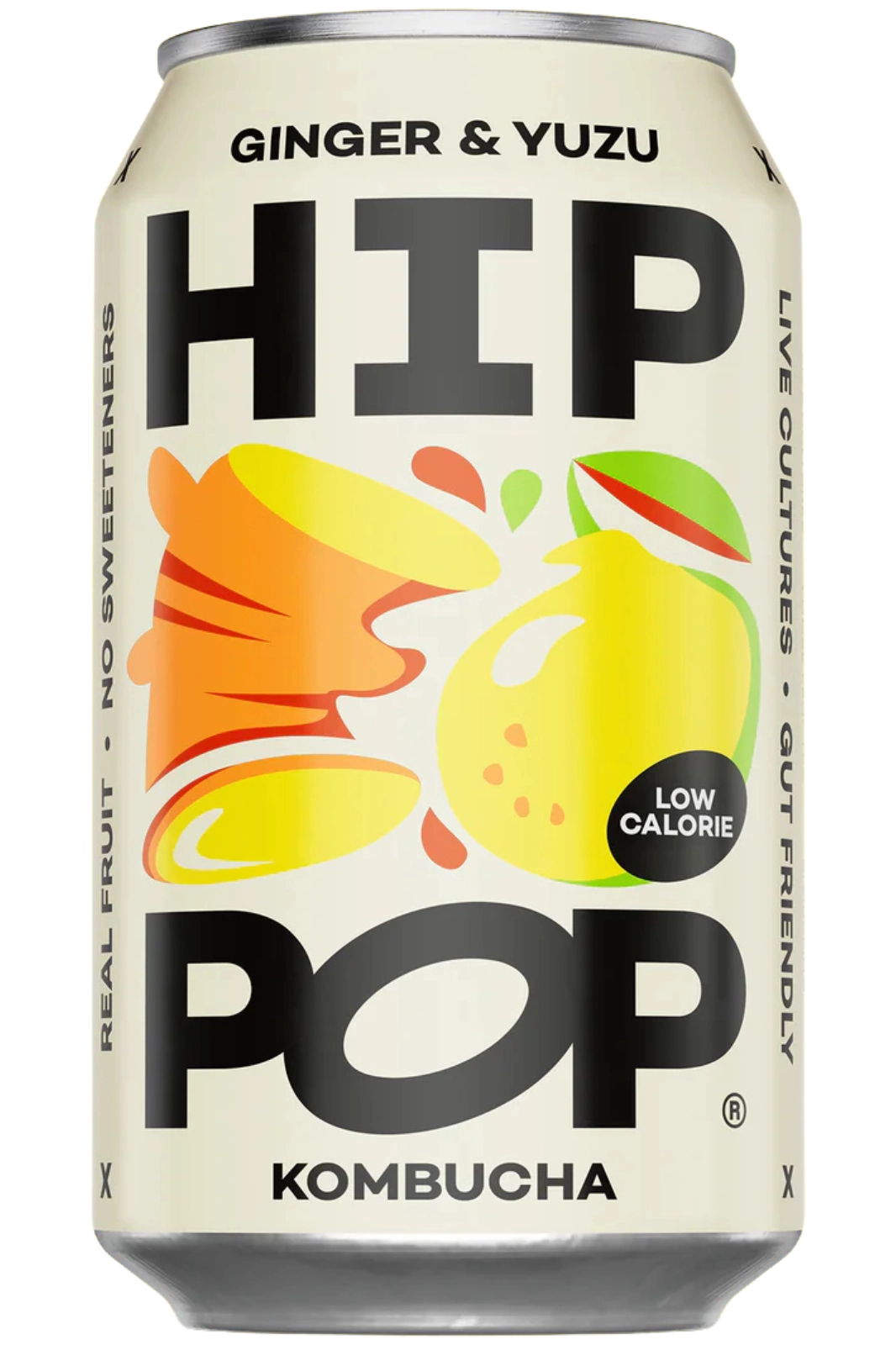 Kombucha Ginger & Yuzu 330ml (Hip Pop) | Healthy Supplies