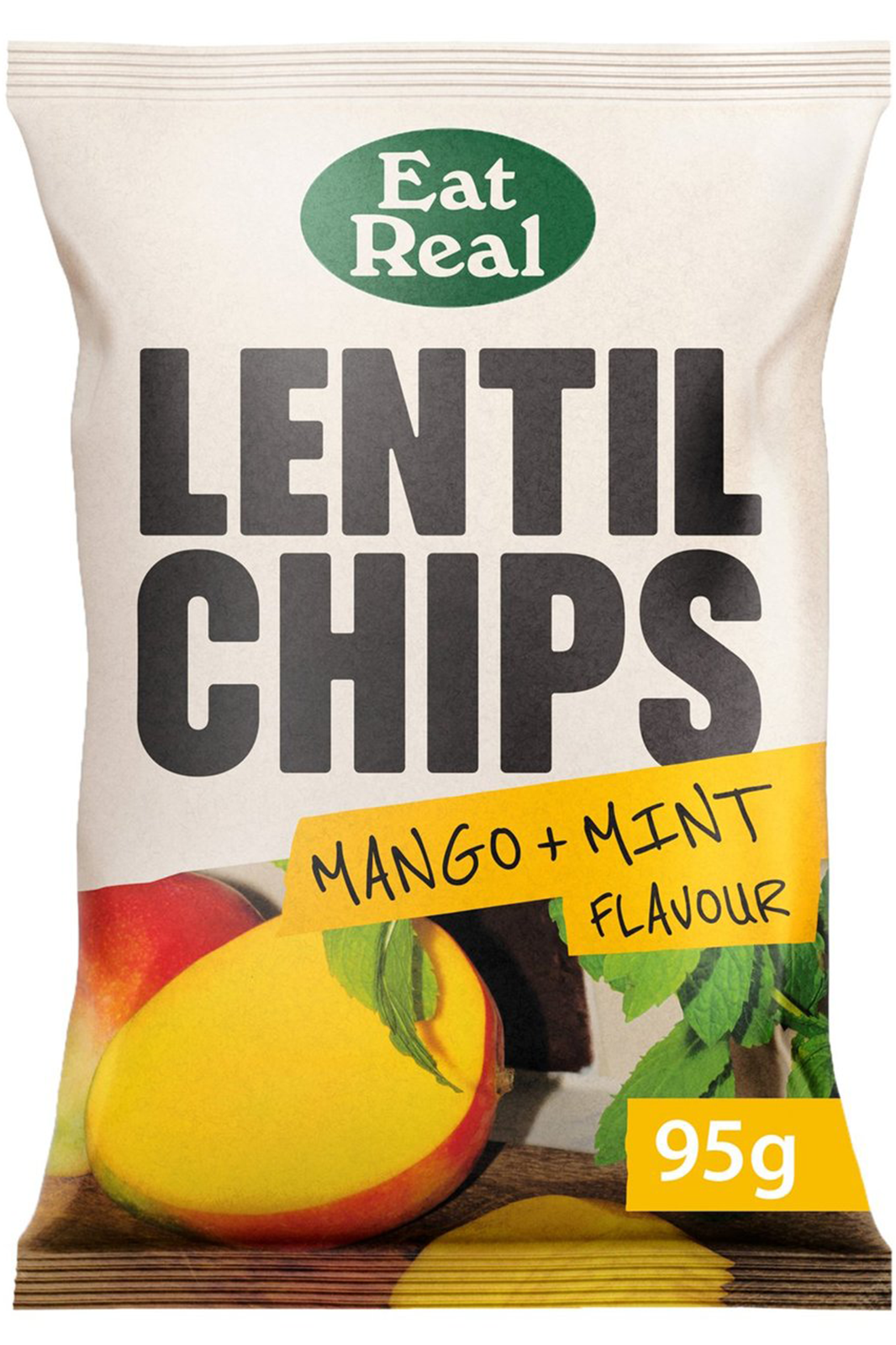 Lentil Chips Mint & Mango 95g (Eat Real) | Healthy Supplies
