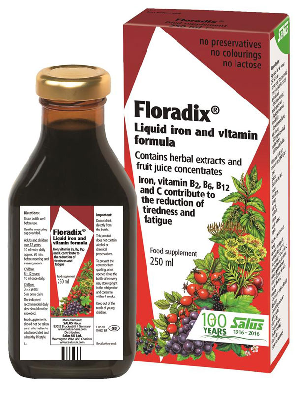 Liquid Iron Formula 250ml (Floradix) | Healthy Supplies