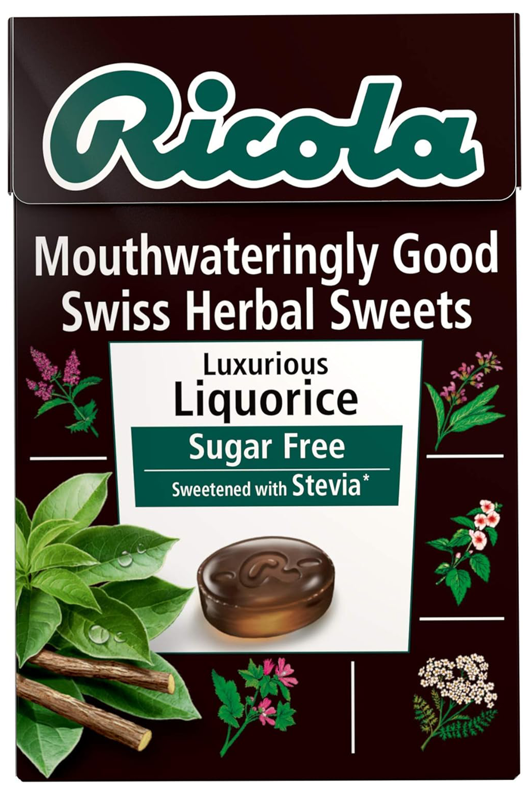Liquorice Sugar Free Sweets 45g (Ricola) | Healthy Supplies