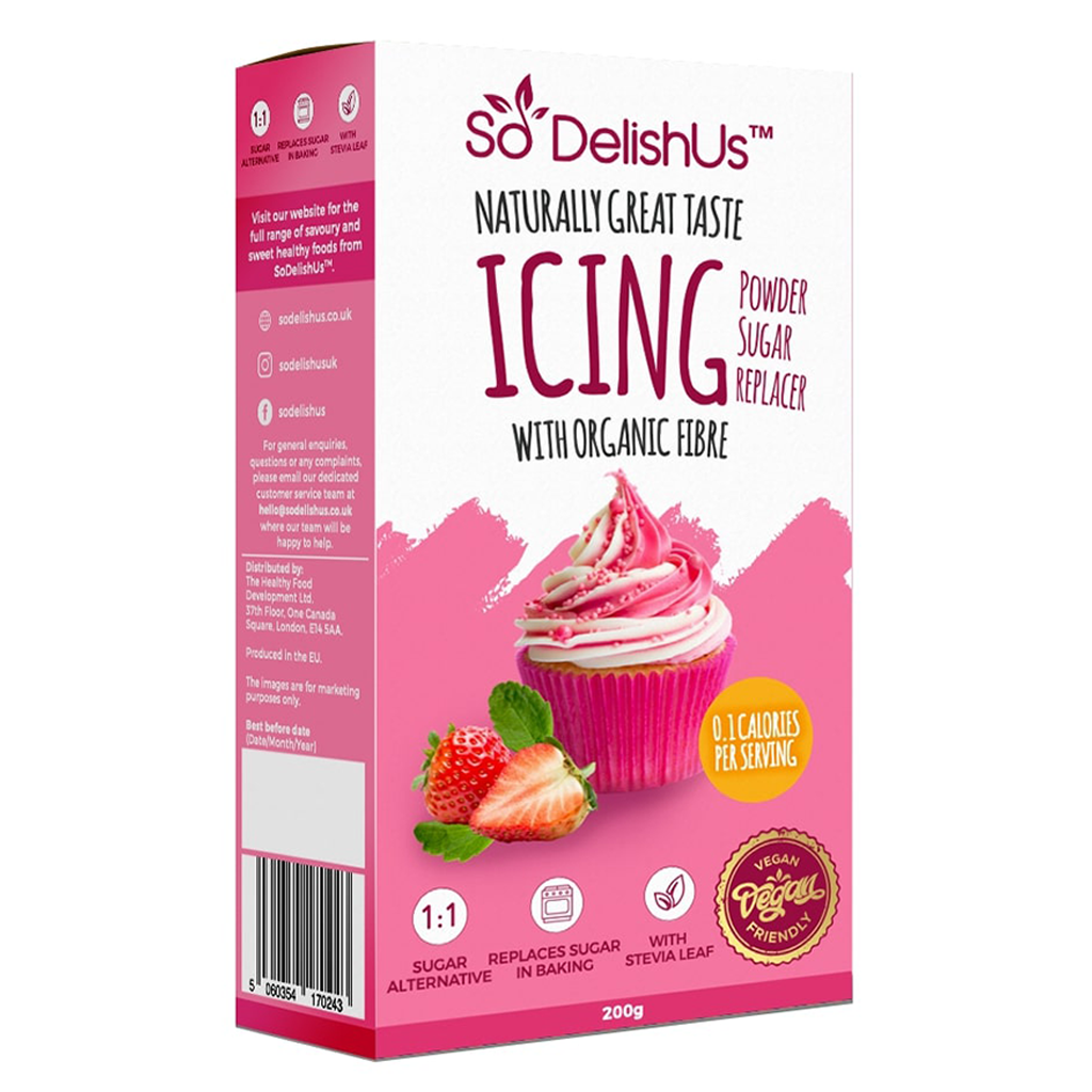 Low Calorie Icing Powder 200g (SoDelishUs) | Healthy Supplies