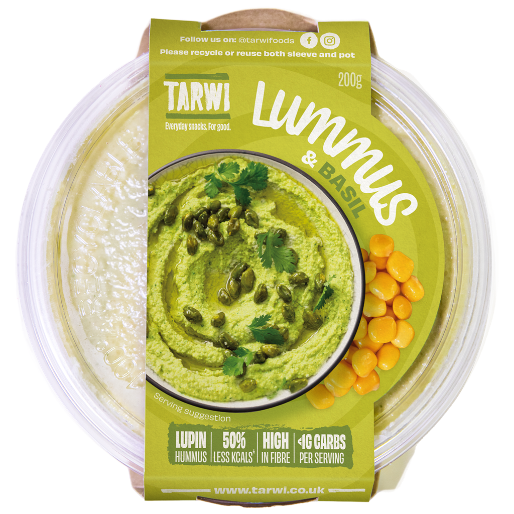Lummus with Basil 200g (Tarwi Foods) | Healthy Supplies