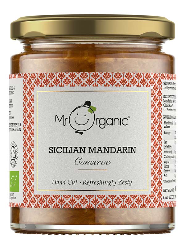 Sicilian Mandarin Conserve, Organic 360g (Mr Organic) | Healthy Supplies
