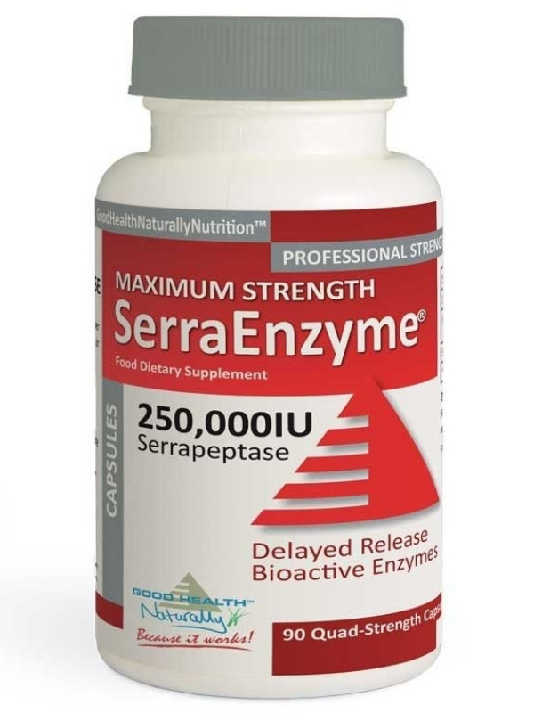 Serra Enzyme 250,000 IU, 90 Capsules (Good Health Naturally) | Healthy ...