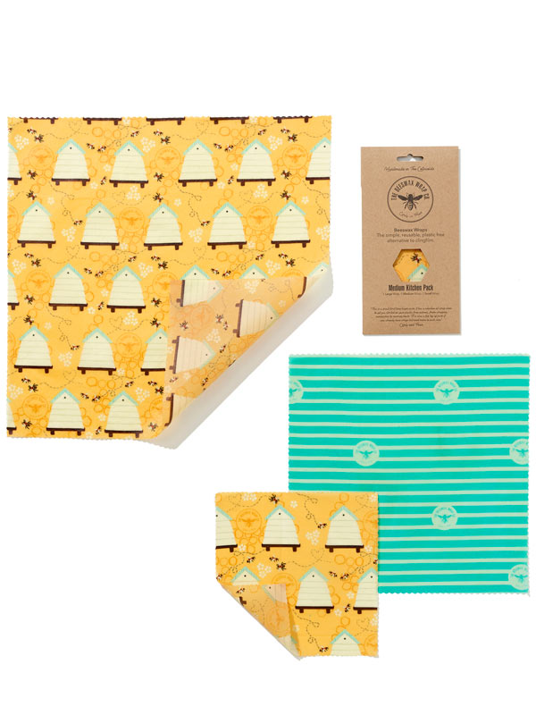 Beeswax Wraps - Medium Kitchen Pack (The Beeswax Wrap Company ...