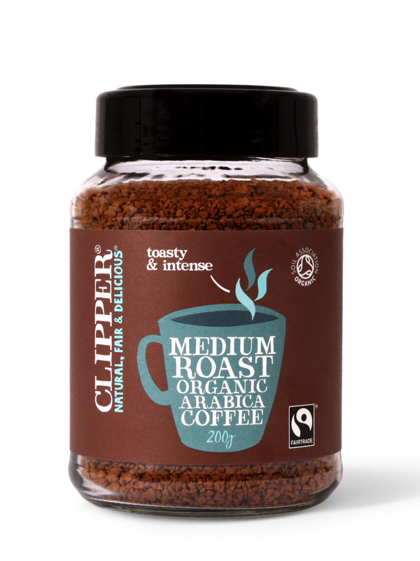 Organic Medium Roast Instant Arabica Coffee 200g (Clipper) | Healthy ...
