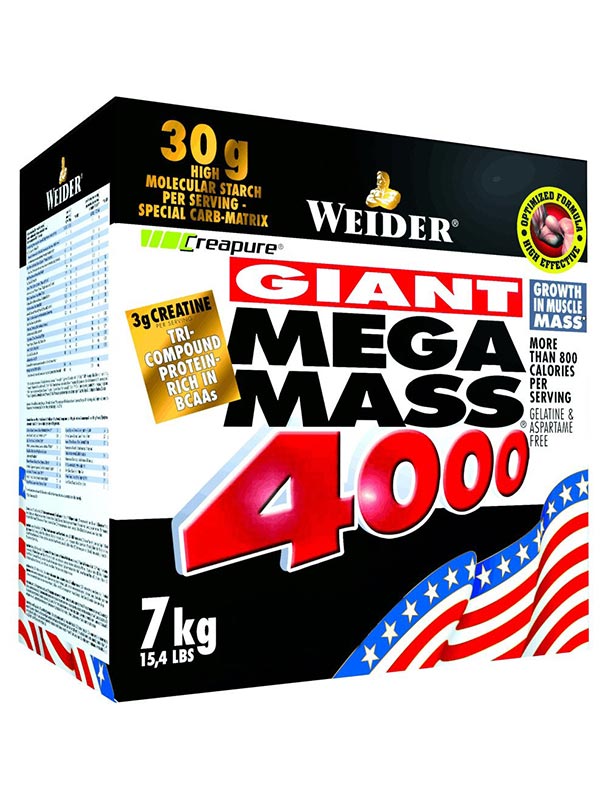 Strawberry Mega Mass 4000 Protein Powder 7000g (Weider Nutrition ...