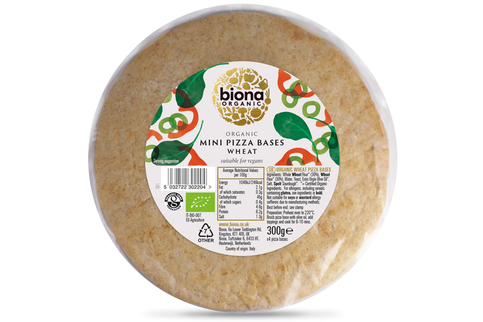 Organic Mini Pizza Bases 300g (Biona) | Healthy Supplies