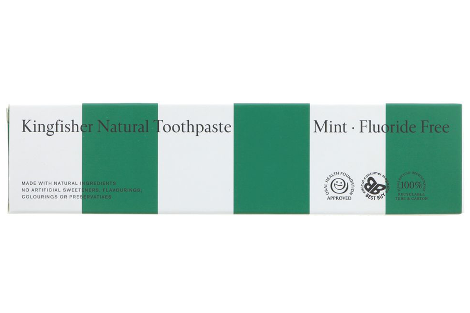 Mint Fluoride-Free Toothpaste 100ml (Kingfisher) | Healthy Supplies