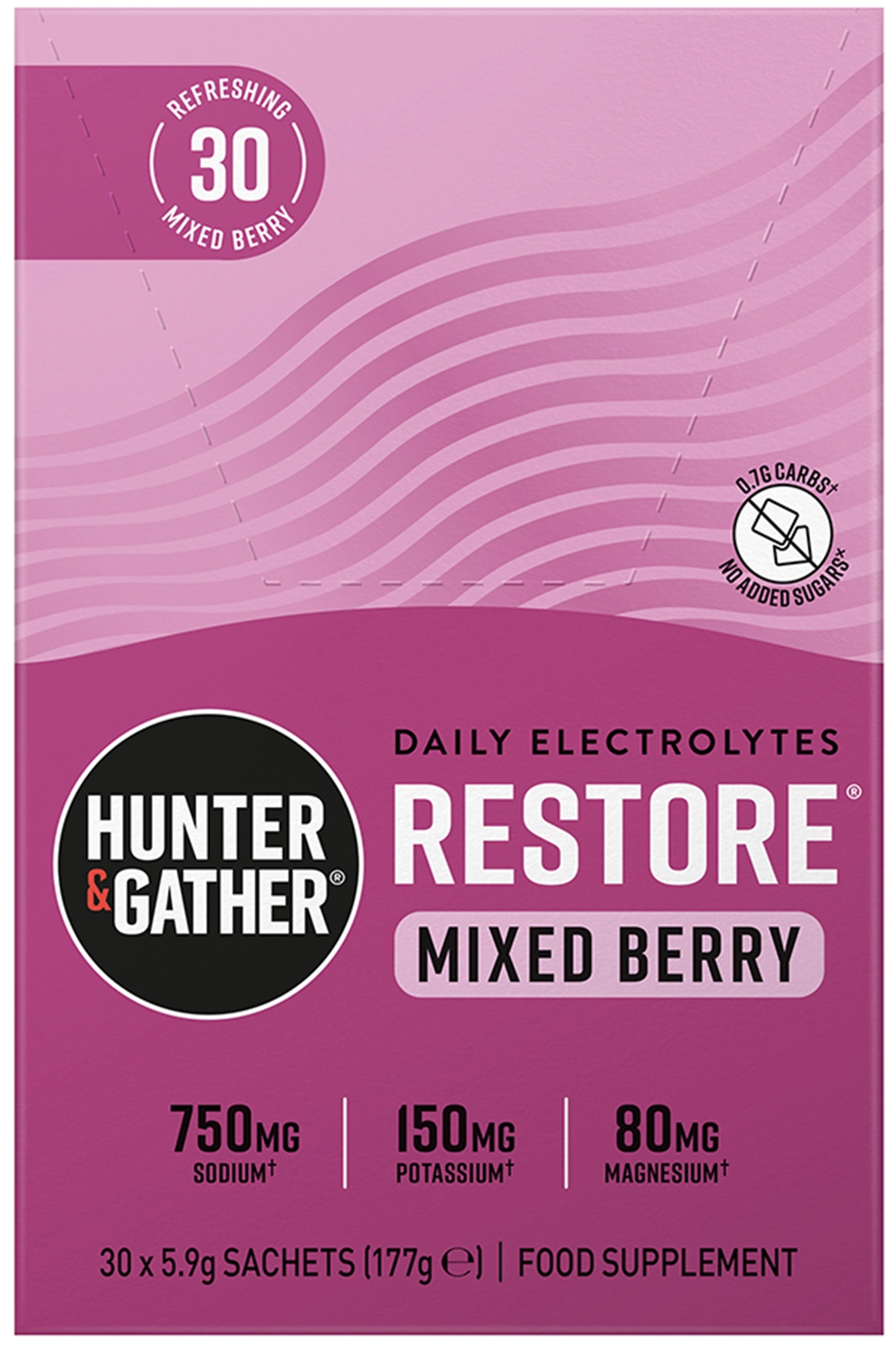Restore Mixed Berries Electrolyte Sachets x 30 (Hunter and Gather) | Healthy Supplies
