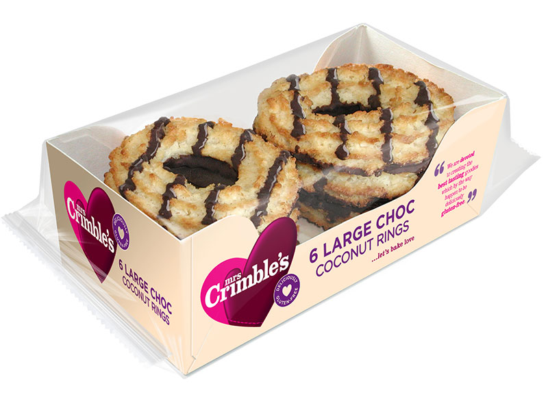 Large Chocolate & Coconut Rings, Gluten-Free 200g (Mrs Crimble's ...