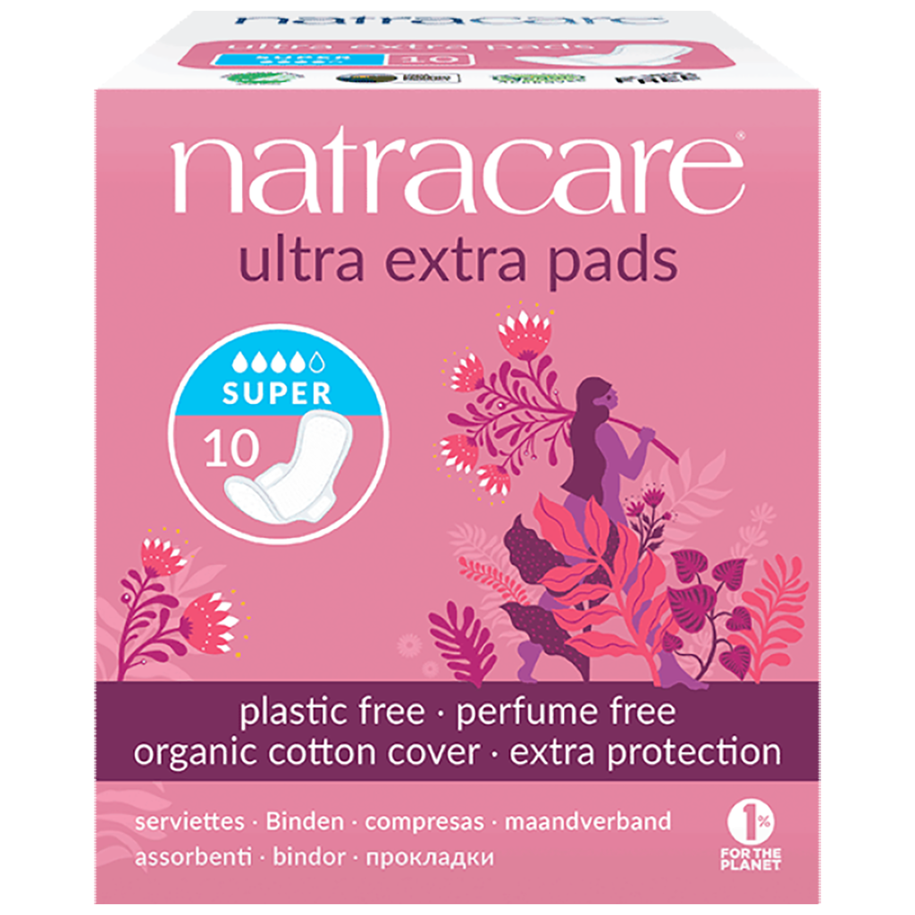 Ultra Extra Pads, Super x10 (Natracare) | Healthy Supplies