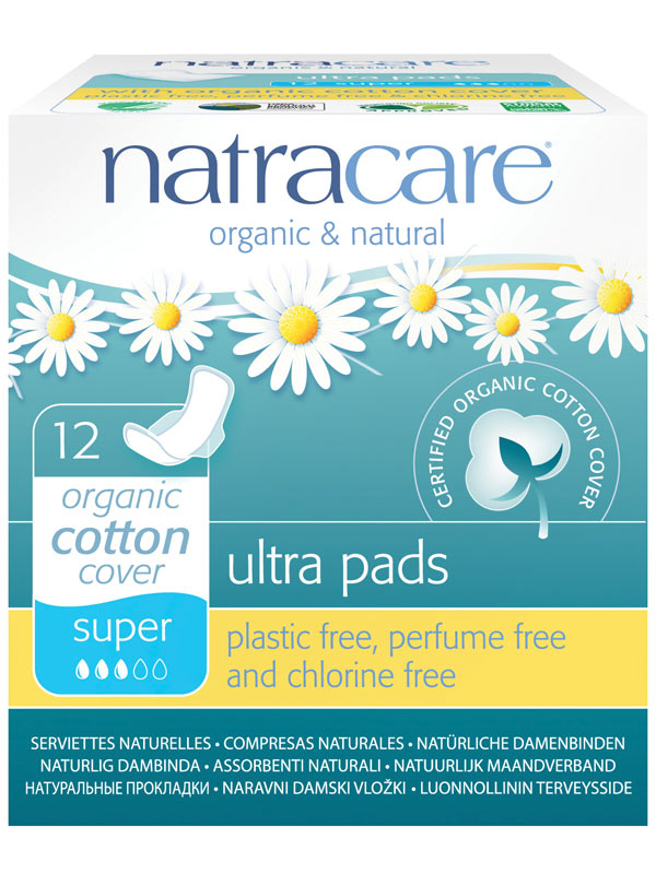 Ultra Pads, Super with Wings x12 (Natracare) | Healthy Supplies