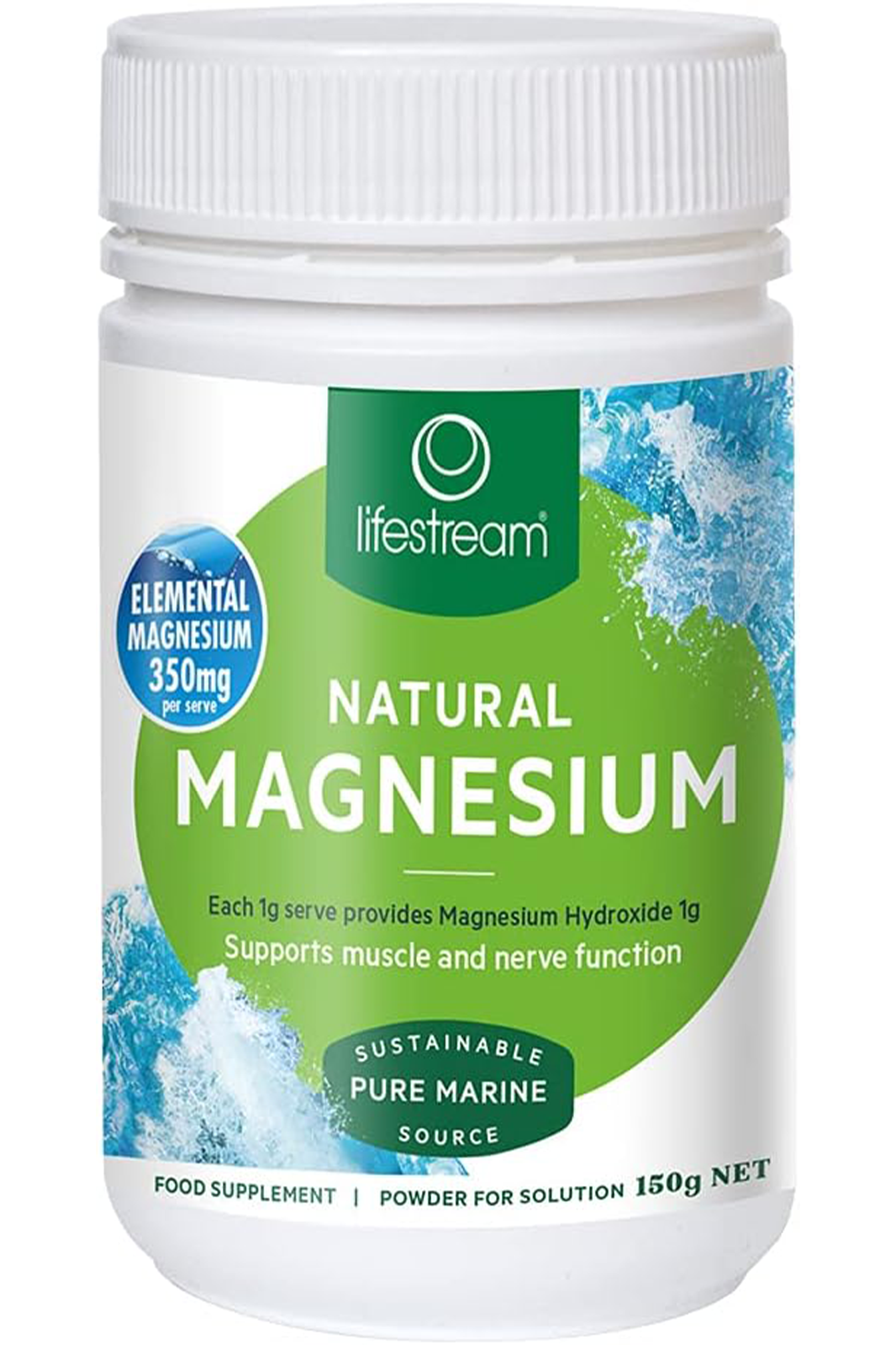 Natural Magnesium Powder 150g (Lifestream) | Healthy Supplies