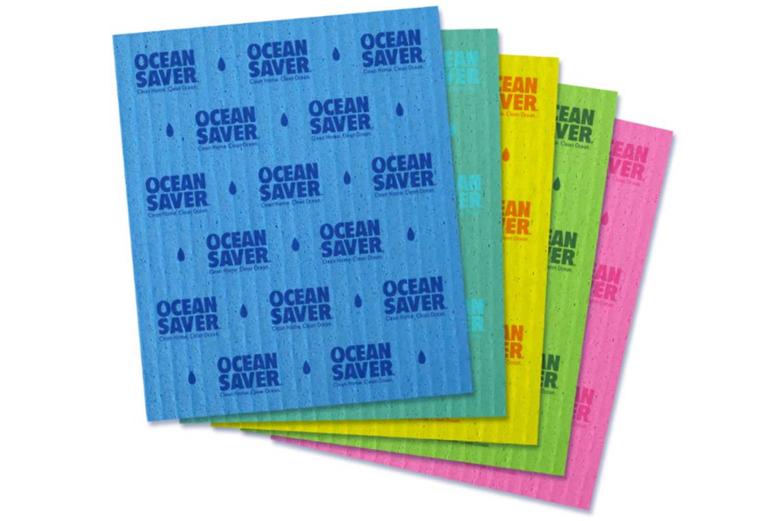Compostable Sponge Cloths x 5 (OceanSaver) | Healthy Supplies