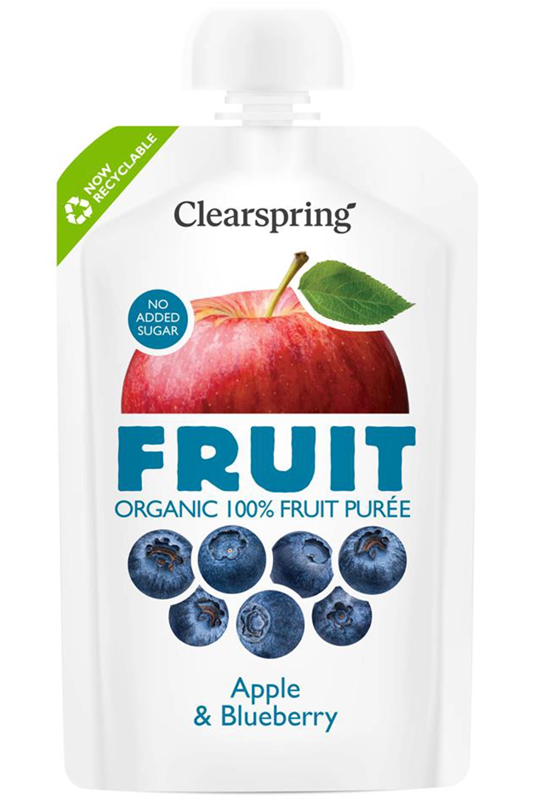Organic Apple & Blueberry Fruit Puree 100g (Clearspring) | Healthy Supplies