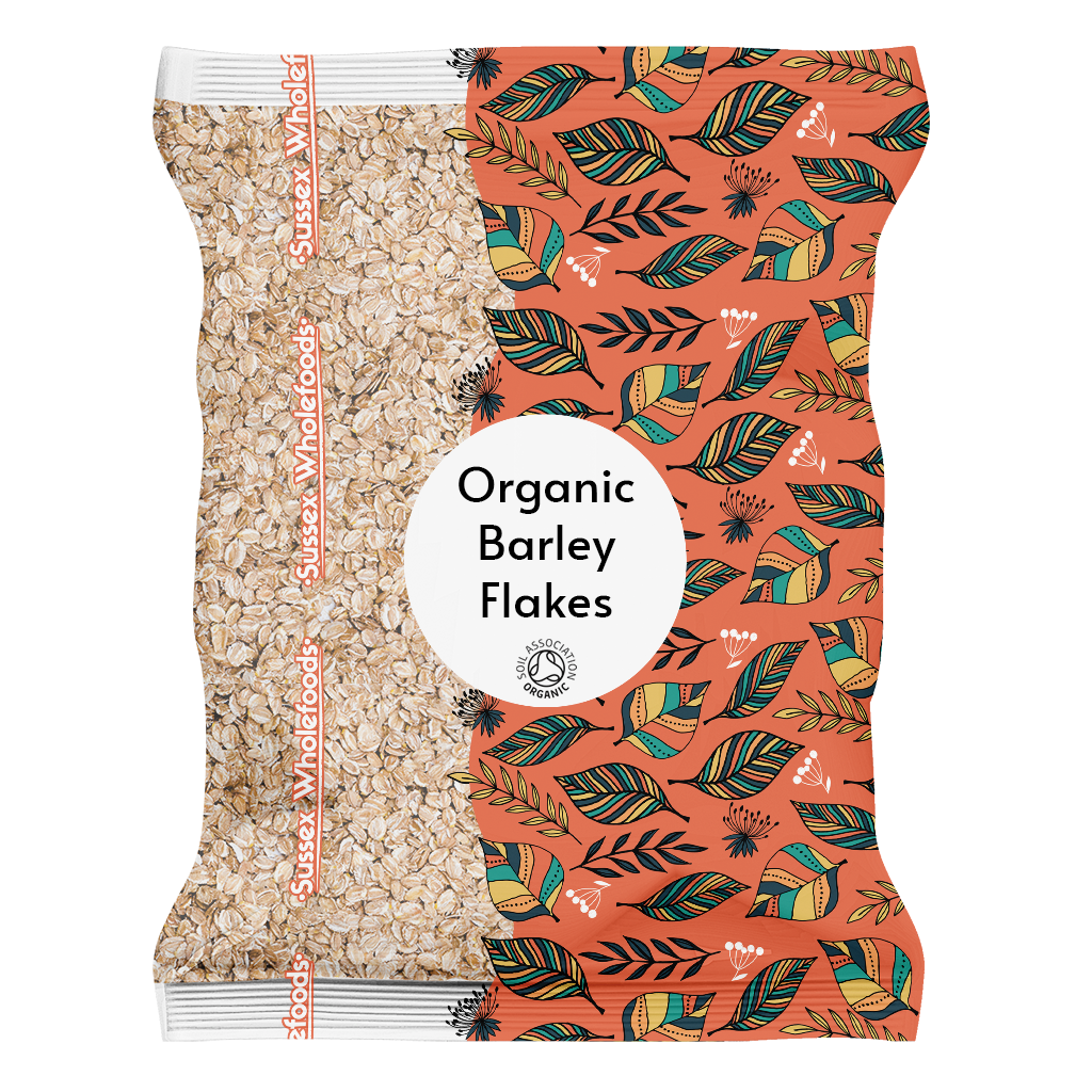 Organic Barley Flakes 1kg (Sussex Wholefoods) | Healthy Supplies