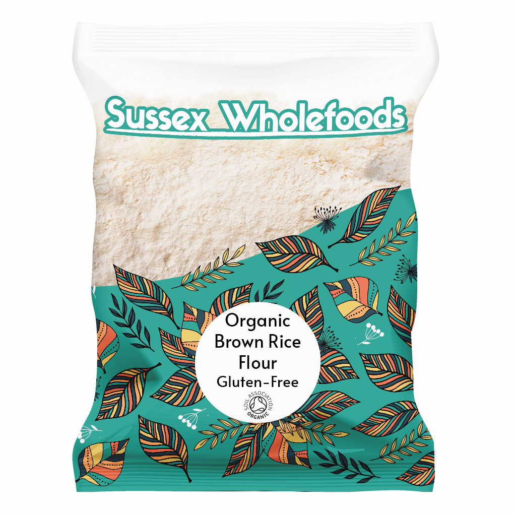 Organic Brown Rice Flour, Gluten-Free 1kg (Sussex Wholefoods) | Healthy ...
