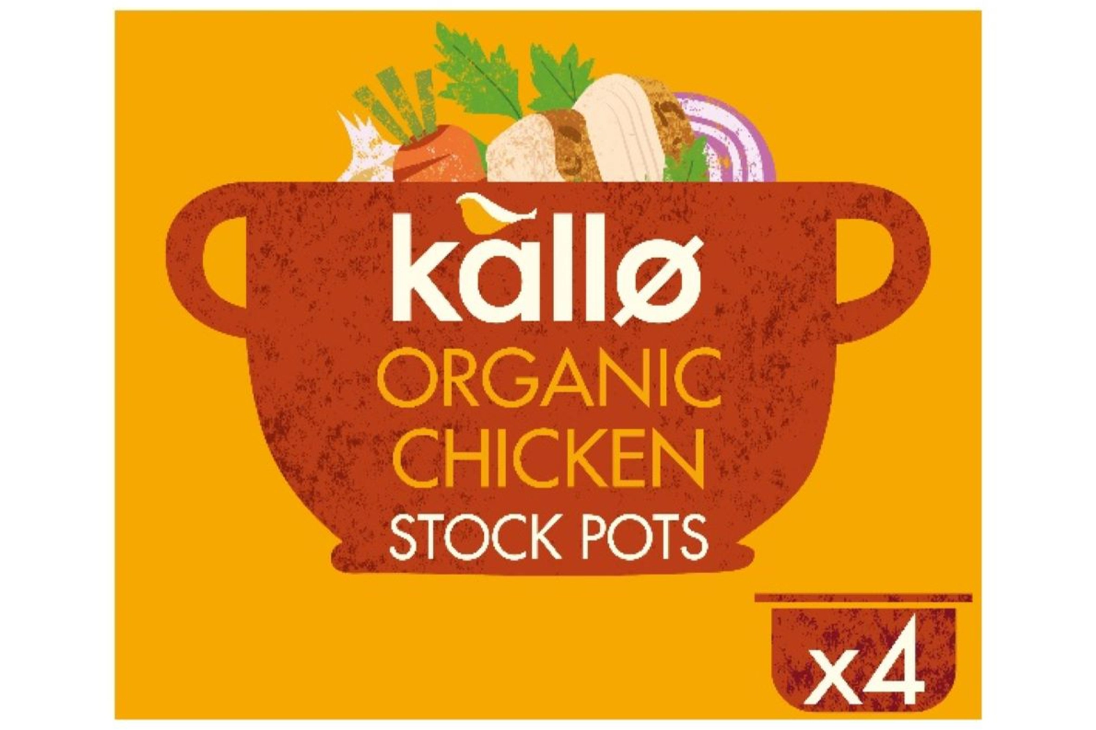 Organic Chicken Stock Pot 4x24g (Kallo) | Healthy Supplies