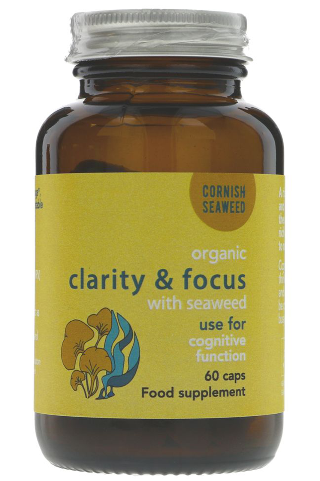 Organic Mental Clarity Supplement x 60 Capsules (The Cornish Seaweed ...