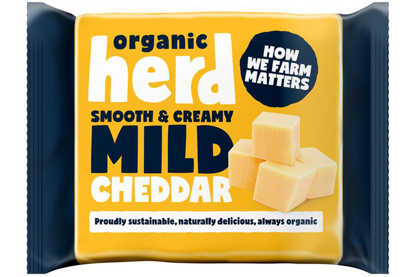 Organic Mild Cheddar Cheese 200g (Organic Herd) | Healthy Supplies
