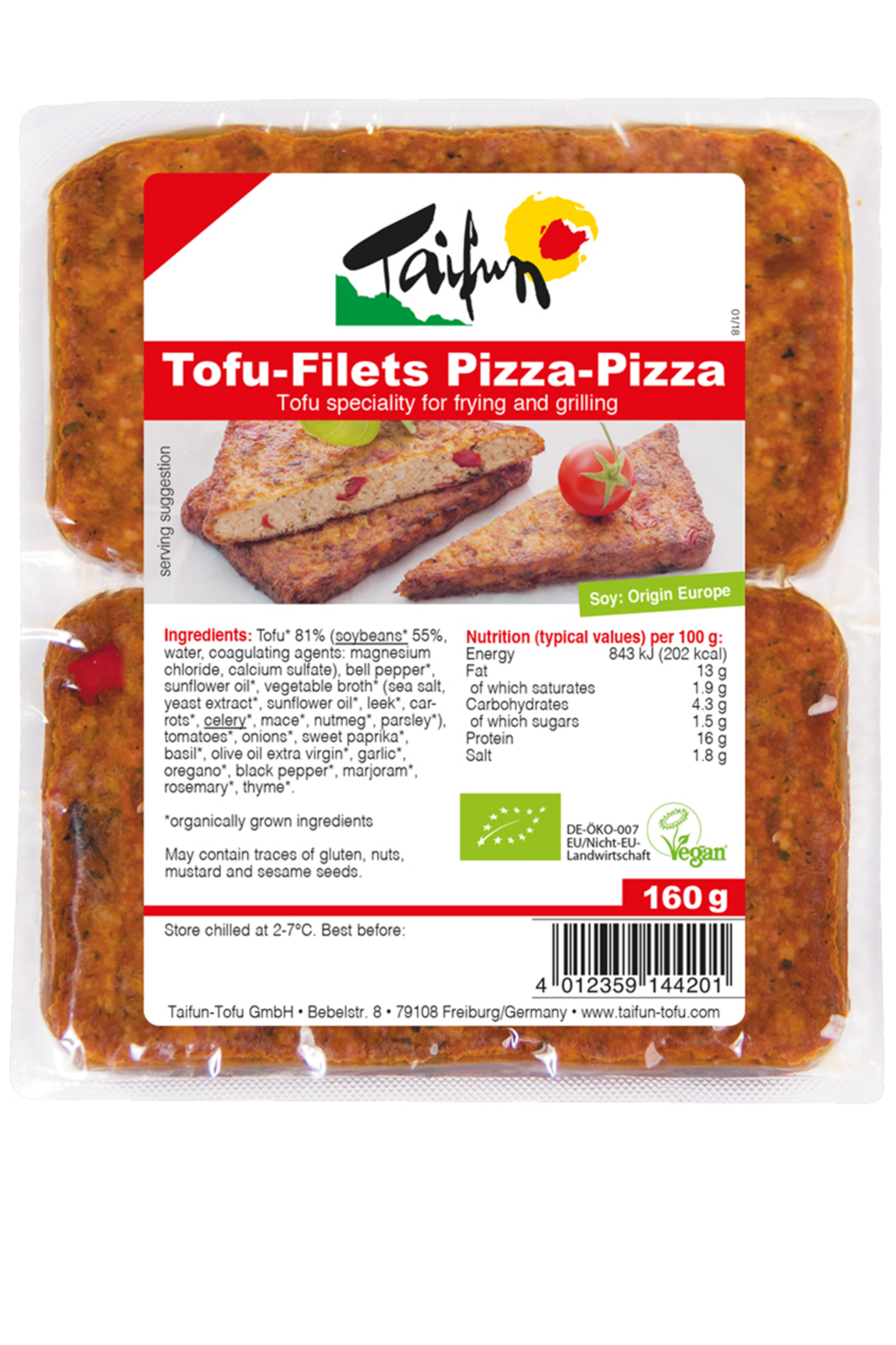Organic Pizza Tofu Filets 160g (Taifun) | Healthy Supplies