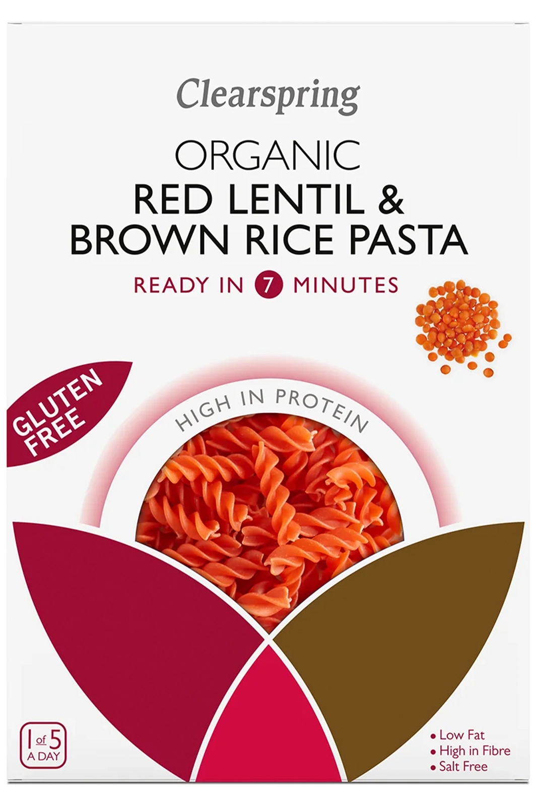 Organic Gluten Free Red Lentil & Brown Rice Pasta 250g (Clearspring ...