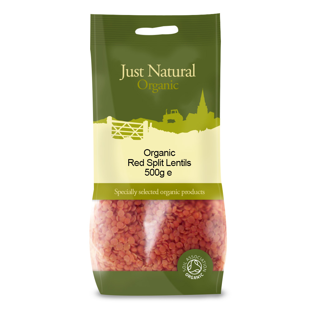 Red Split Lentils 500g, Organic (Just Natural Organic) | Healthy Supplies