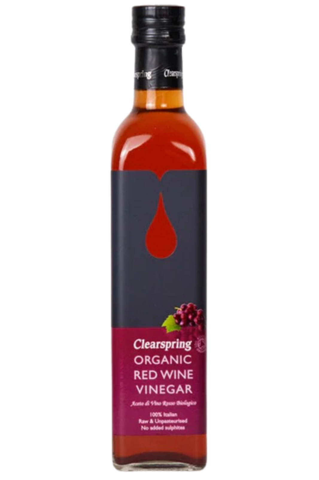 Organic Red Wine Vinegar 500ml (Clearspring) | Healthy Supplies