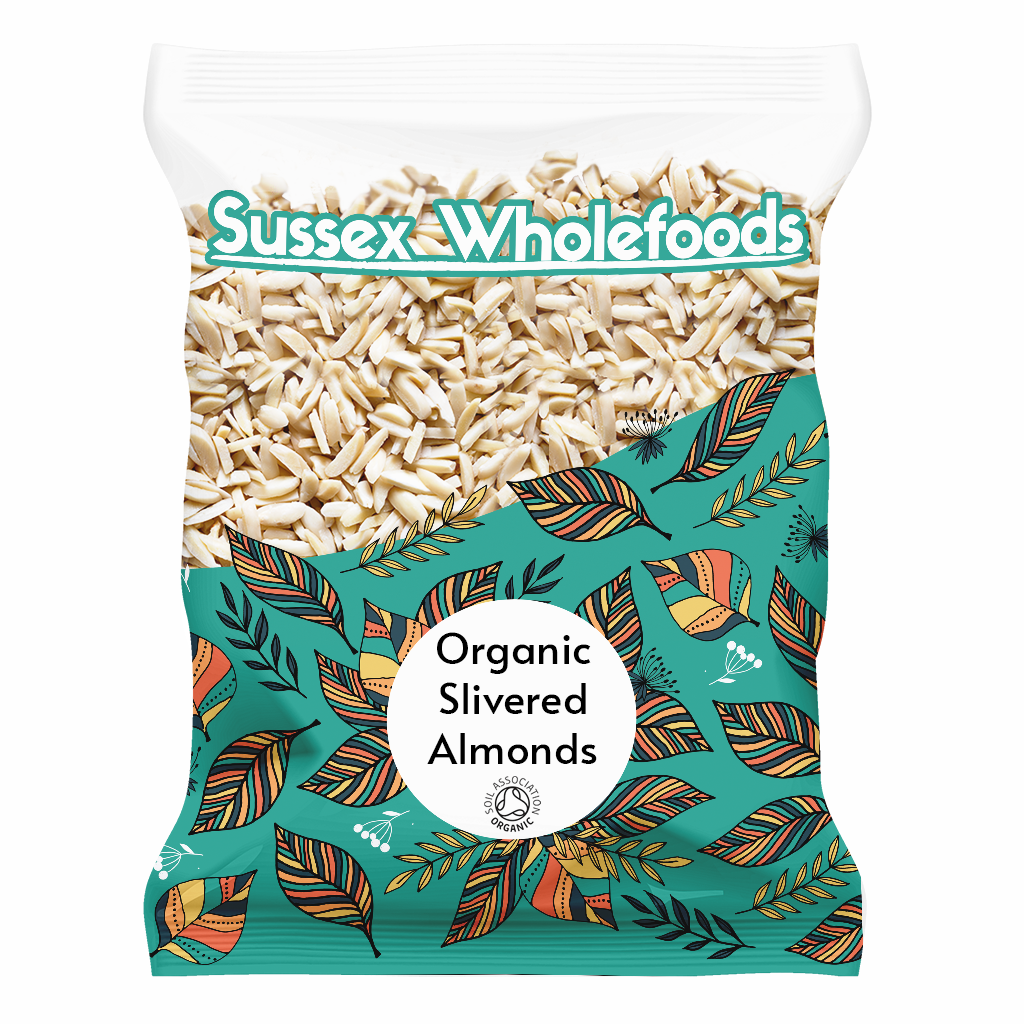 Organic Slivered Almonds 1kg (Sussex Wholefoods) | Healthy Supplies