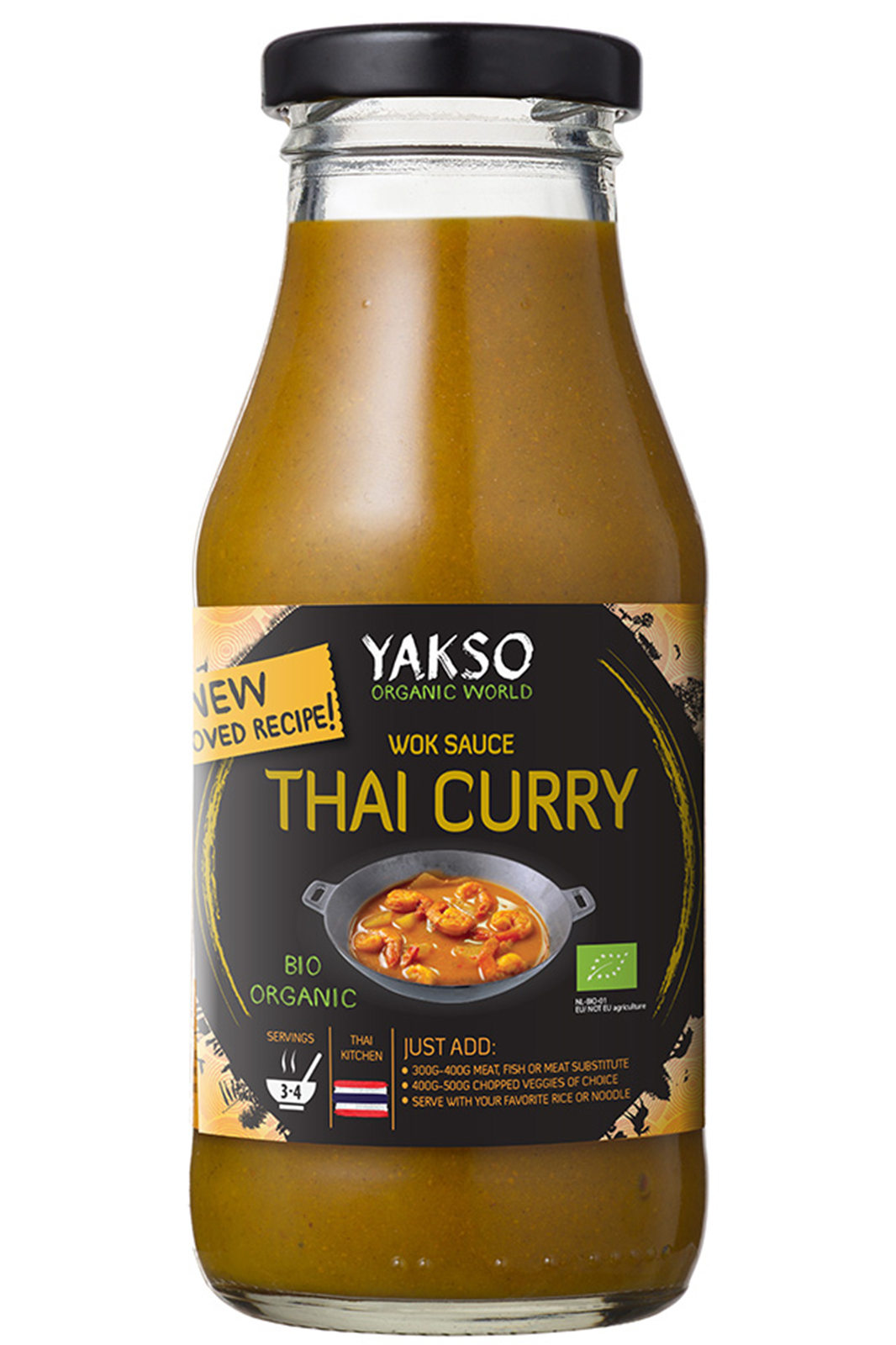 Organic Thai Curry Wok Sauce 240ml (Yakso) | Healthy Supplies