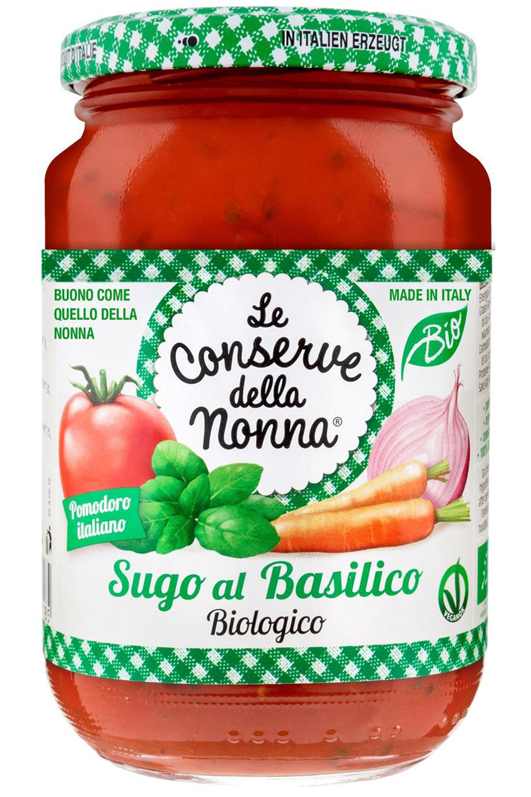 Organic Gluten Free Tomato & Basil Sauce 350g (Le Conserve Della Nonna ...