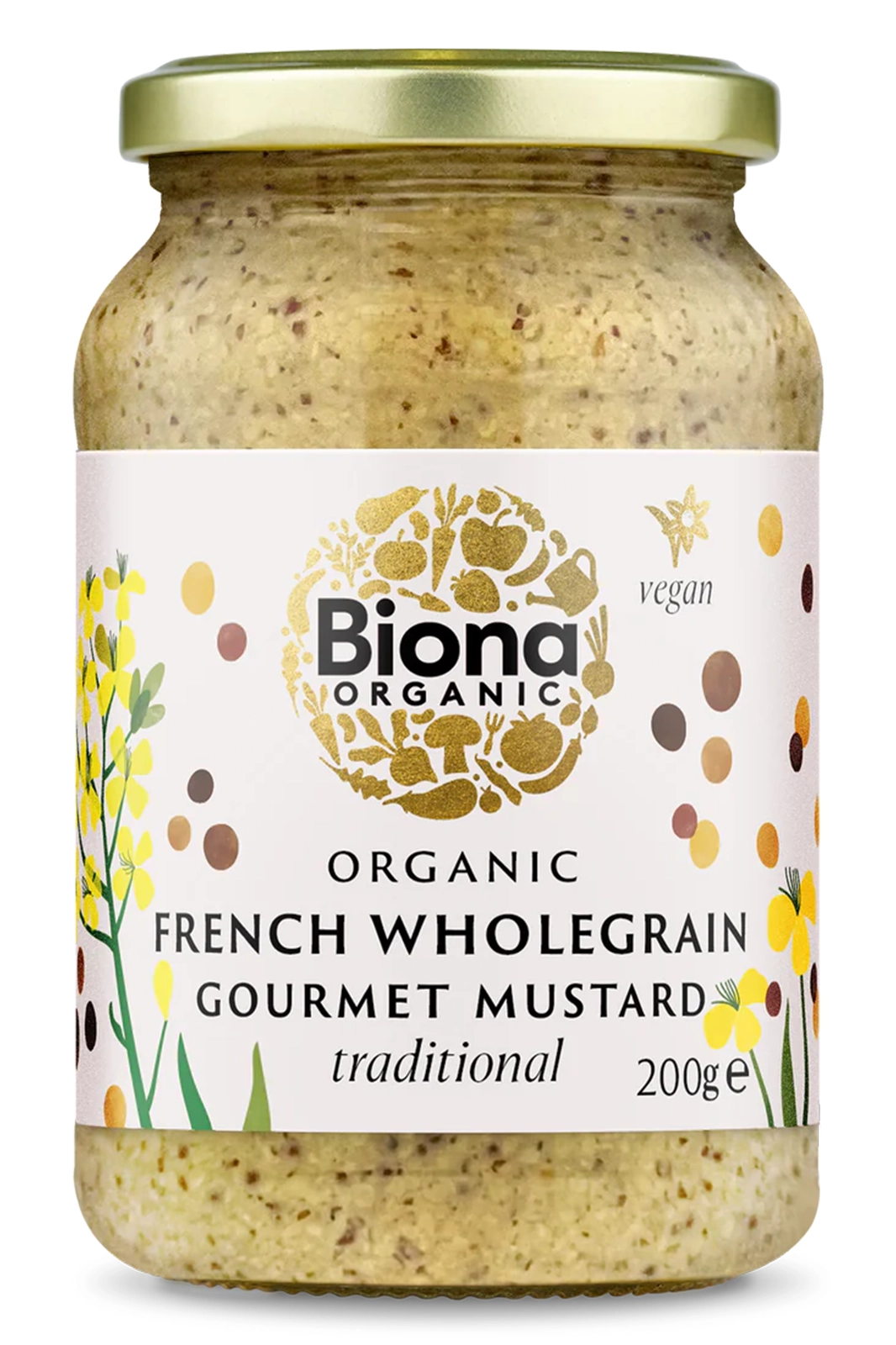 Organic Traditional French Wholegrain Mustard 200g (Biona) | Healthy ...