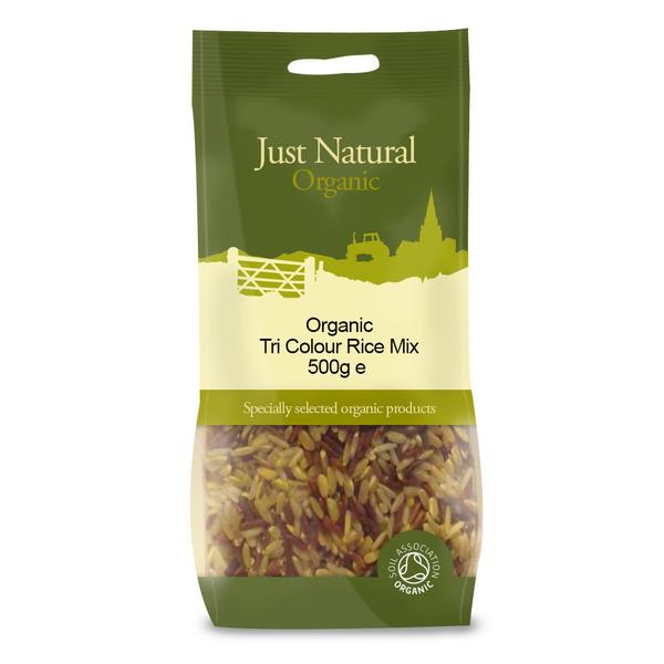 Tri Colour Rice Mix 500g, Organic (Just Natural Organic) | Healthy Supplies