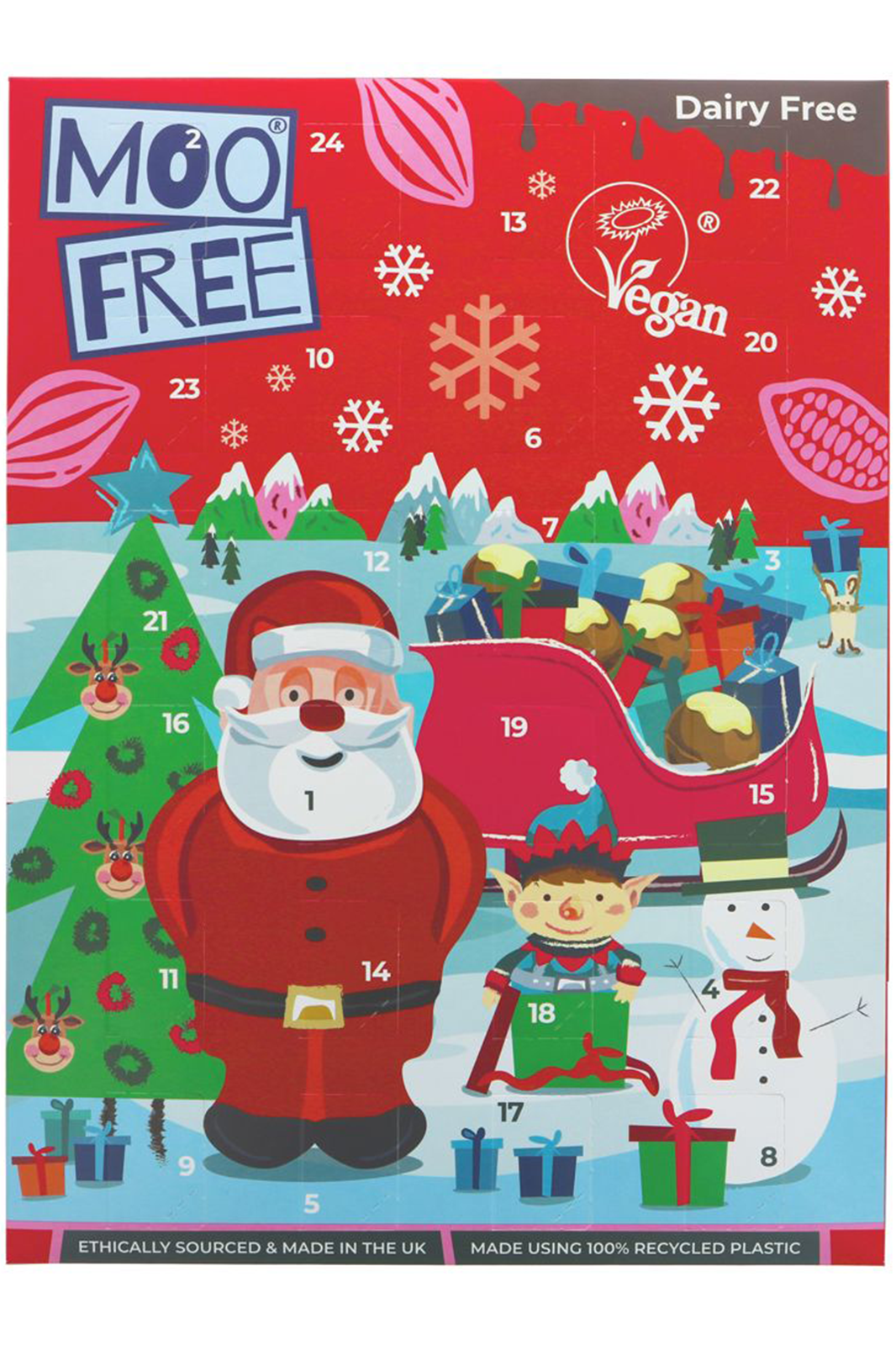 Milk Chocolate Advent Calendar 70g (Moo Free) | Healthy Supplies
