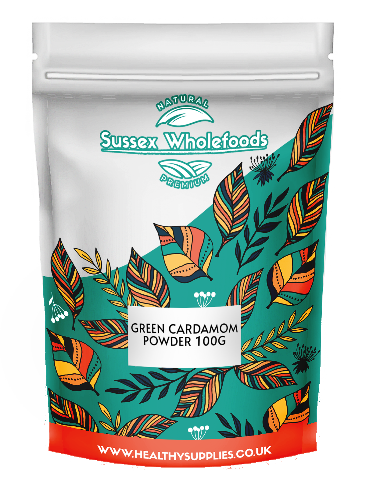 Green Cardamom Powder 100g (Sussex Wholefoods) | Healthy Supplies
