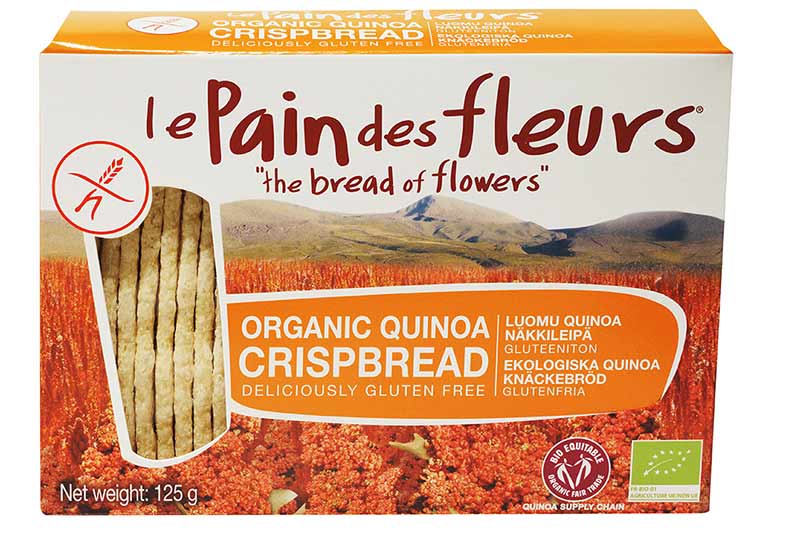 Gluten-Free Quinoa Crispbread 125g, Organic (Le Pain des Fleurs ...