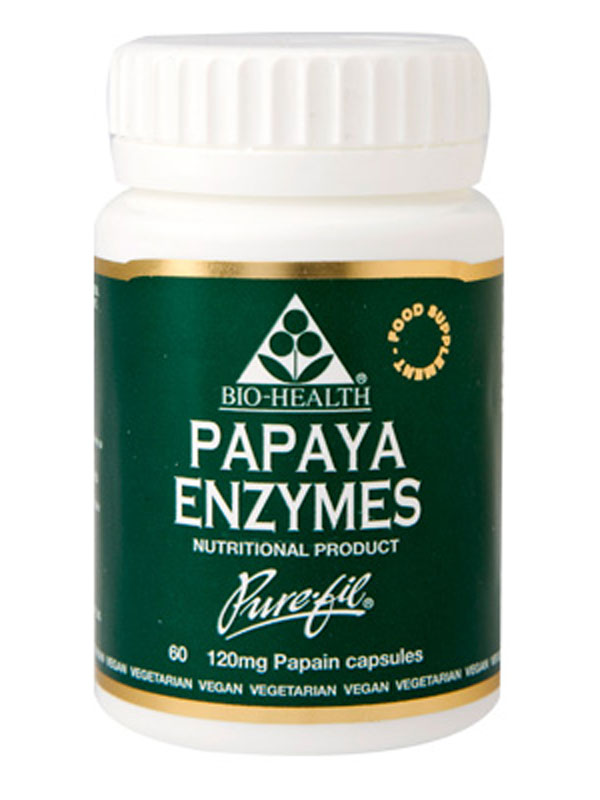 Papaya Enzymes, 60 Capsules (Bio-Health) | Healthy Supplies