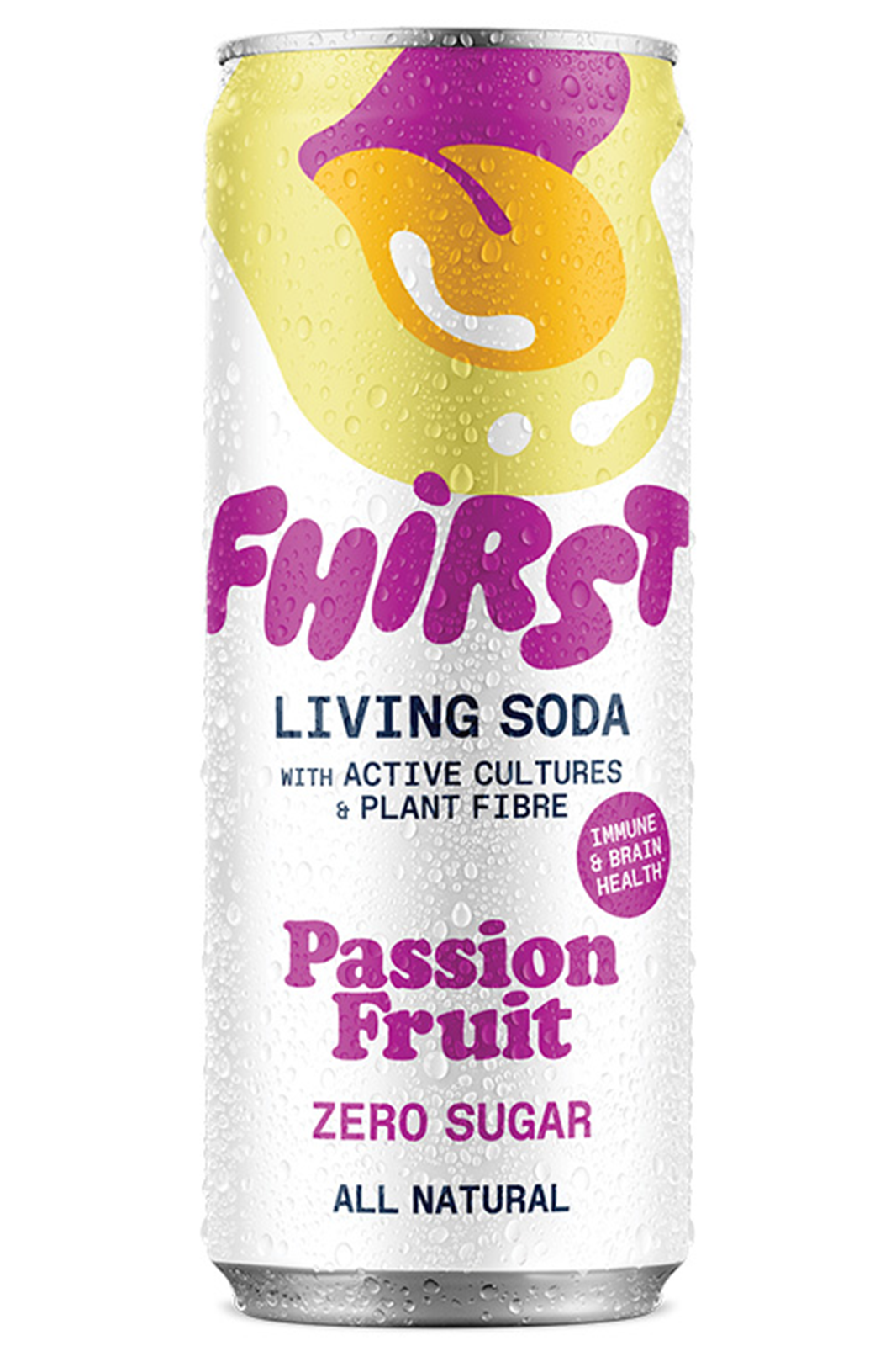 Passion Fruit Living Soda Probiotic and Prebiotic 330ml (FHIRST ...