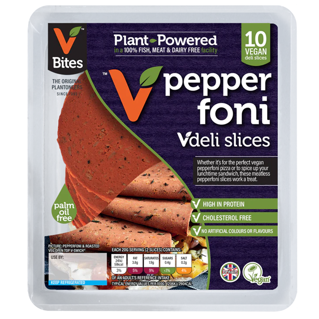 Meat Free Pepperoni Slices 100g (VBites) | Healthy Supplies