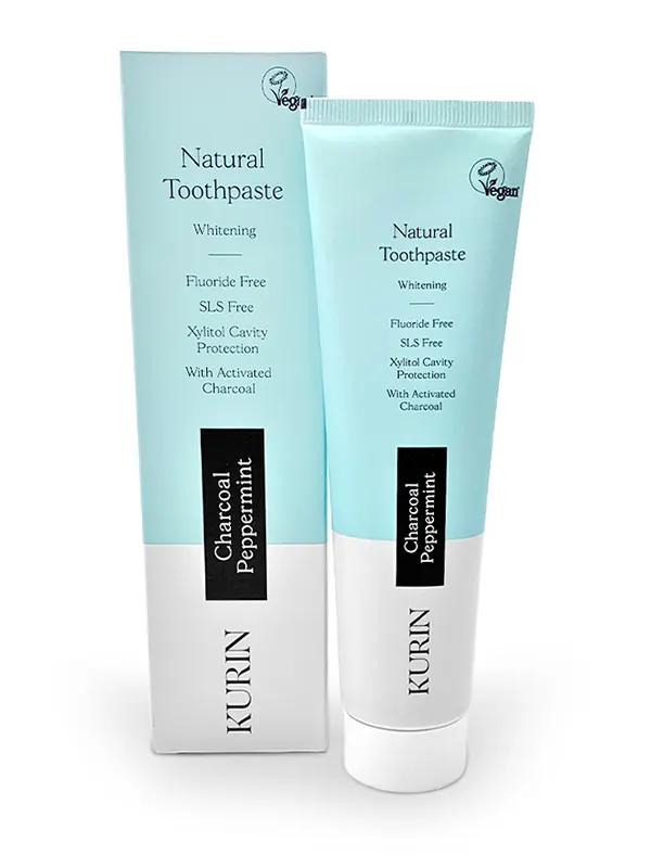 Peppermint Charcoal Whitening Toothpaste 100ml (Kurin) | Healthy Supplies