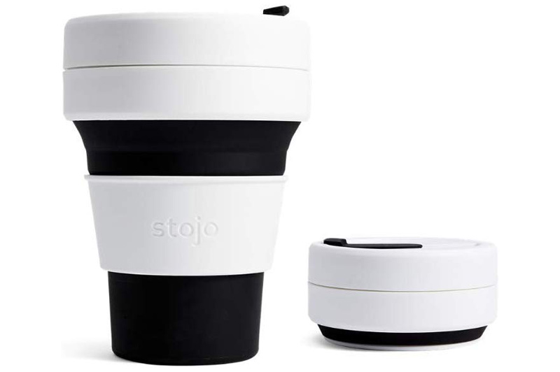 Collapsible Pocket Cup Black 355ml (Stojo) | Healthy Supplies
