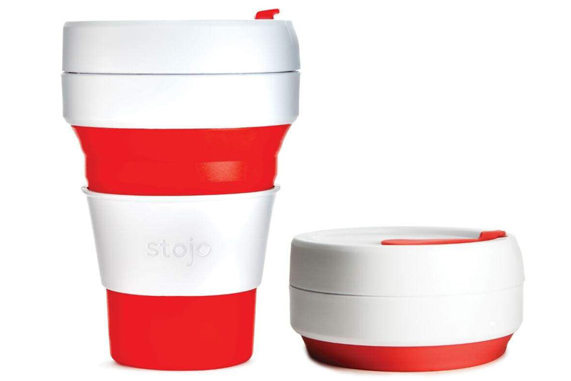 Collapsible Pocket Cup Red 355ml (Stojo) | Healthy Supplies
