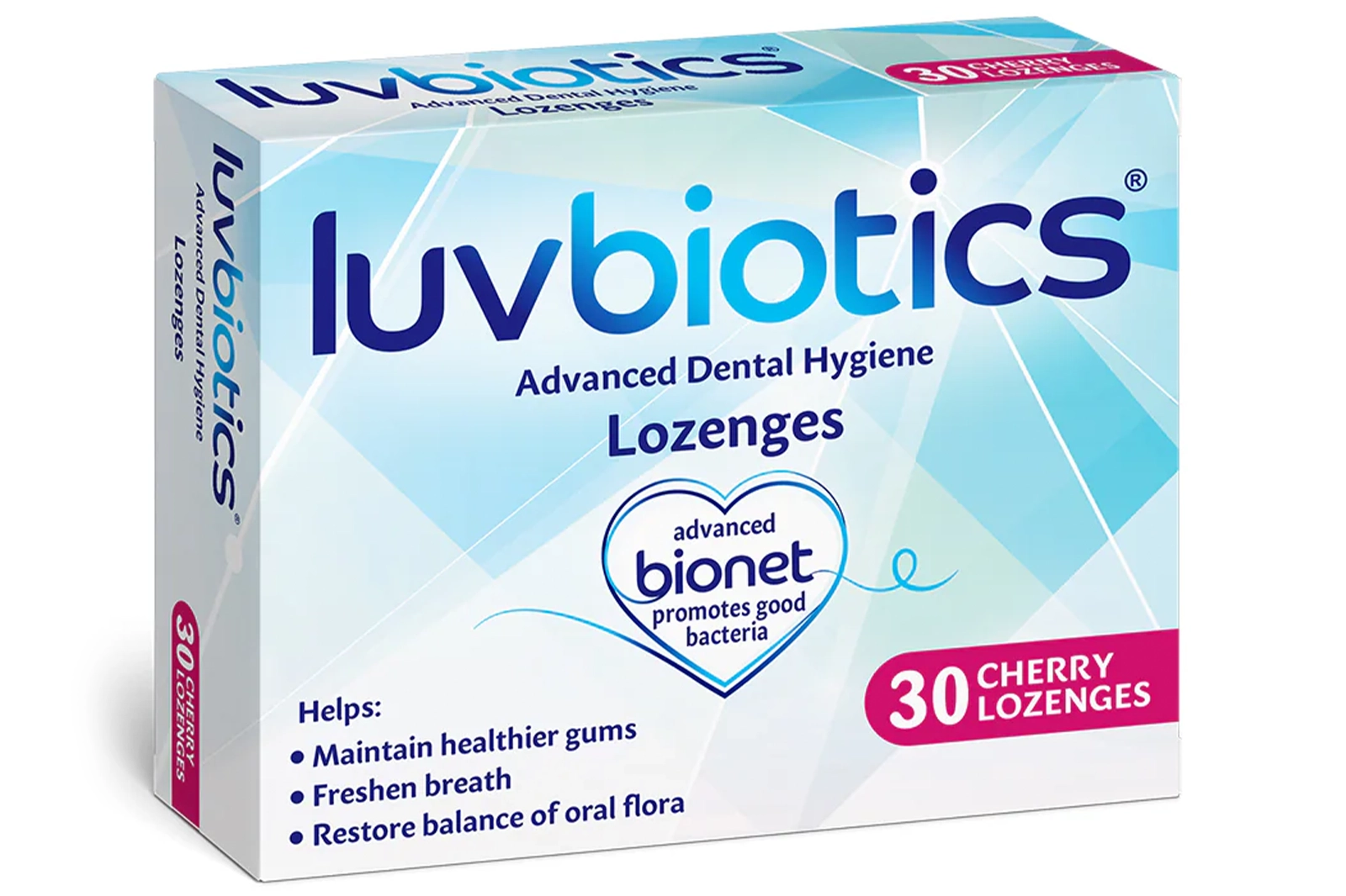 Probiotic Dental Lozenges Cherry Flavour 30 Tablets (Luvbiotics ...