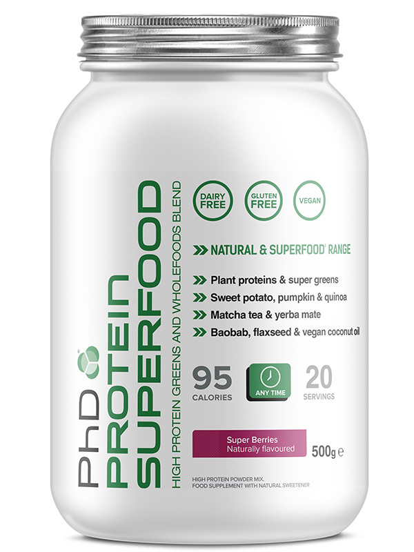 Super Berries Superfood Protein Powder 500g (PhD Natural Performance ...